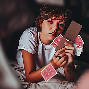 Luck Lab Single Deck Leather Playing Card Case/Holder - Fits Poker and Bridge size cards (Brown)