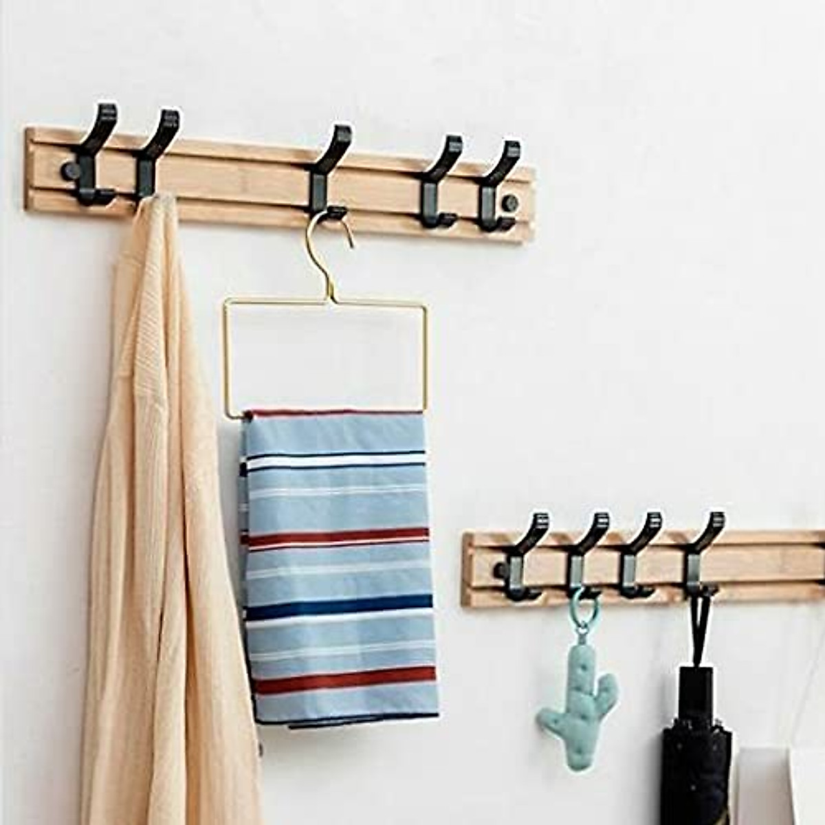 CUBE TECH Wall Mounted Coat Rack for Hanging Coats, Key, Umbrella and Hats