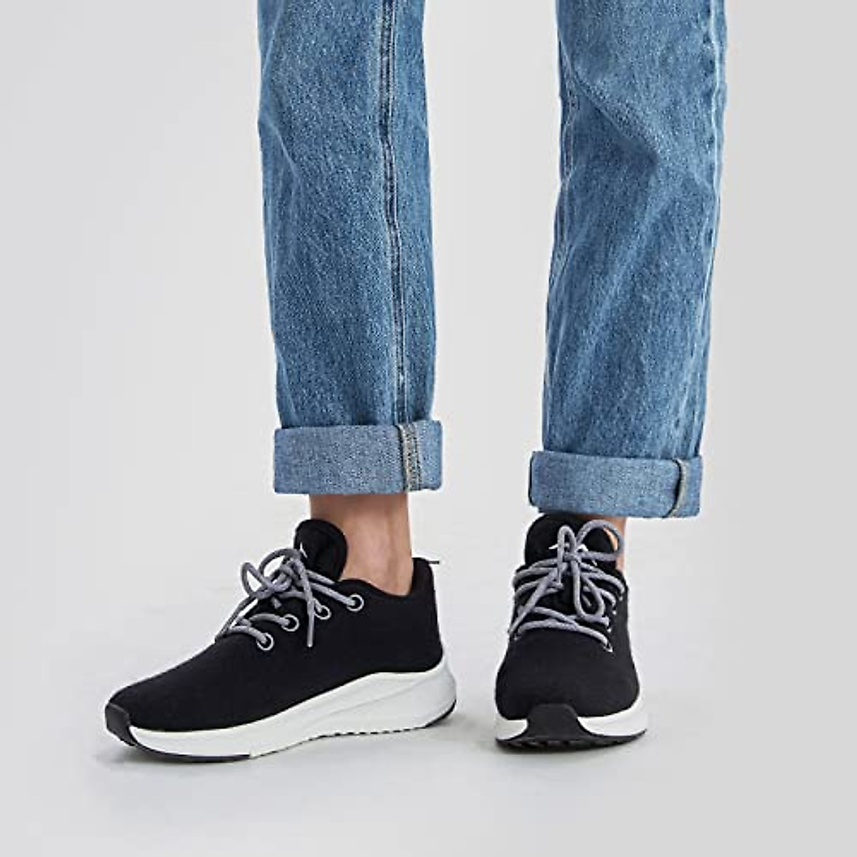 Merino Protect Merino Wool Shoes for Women Lace-up Sneaker Lightweight Sockless Casual Shoes for Walking Travel Dark Grey