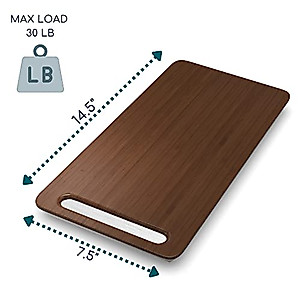Ibyx Elegant Sliding Tray for Your Coffee Maker & Heavy Kitchen Appliances - Sturdy, Slides Easily from Under The Cabinet (Brown, 7.5”W x 14.5”D)