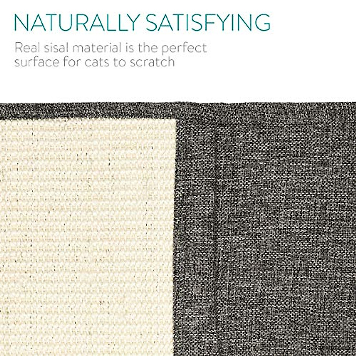 Navaris 2X Cat Scratch Mats Sofa Protector - Natural Sisal Furniture Protector Scratching Pads for Cats - Chair, Couch, Seat, Stairs