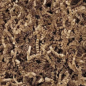 1/2lb Kraft Crinkle Cut Paper Shred Filler in Resealable Bag. Great for Gift Basket, Wrapping, Cushion, Packing. AtoZ