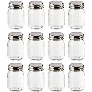 Kate Aspen Glass Set, Favors, Party Decor, Arts and Crafts, Set of 12 Mini Mason Jars, 12 Count