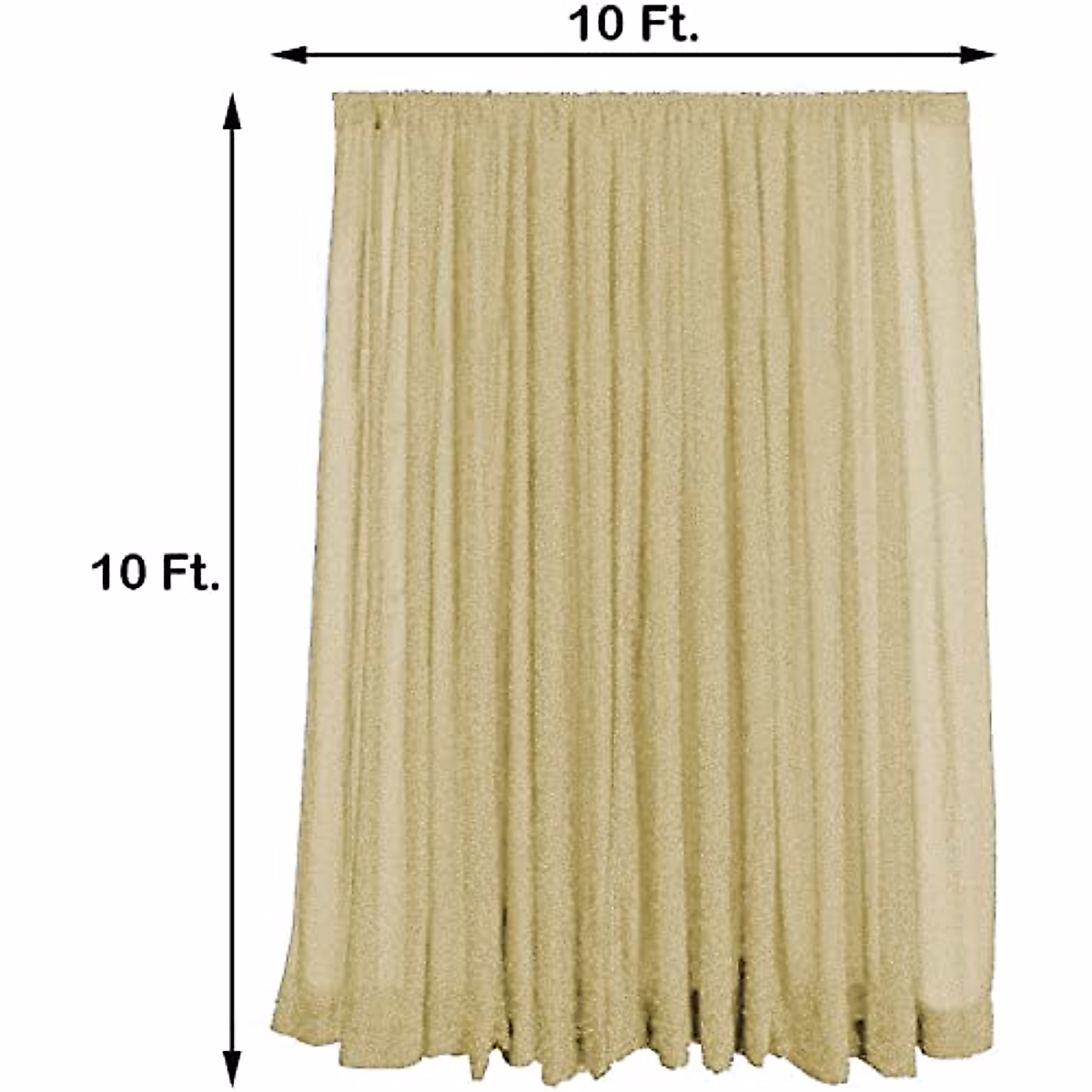 SFN SKY 10ft x10ft Champagne Spandex Curtain Party Wedding Backdrop Photography Background Photo Booth Backdrop Studio Background (Champagne)