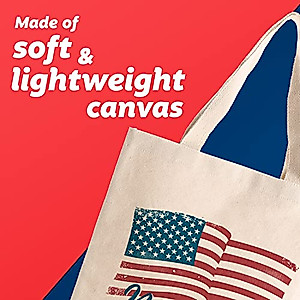 Pattern Pop - Personalized Patriotic Tote Bag - 4th of July and Memorial Day Pillows - Graphic Canvas Tote Bag - Tote Bag Personalized for You - Flag