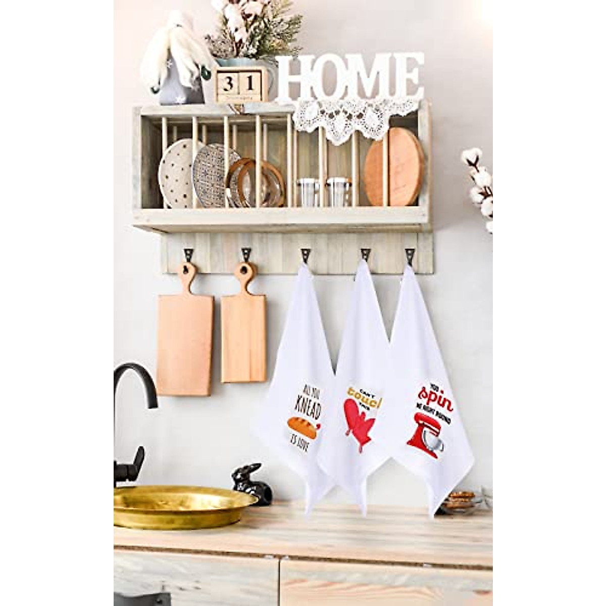 Microfiber Dish Towels Funny Kitchen Towel Set of 4 - Best Housewarming Gifts for New Home Kitchen, Tea Towels for Kitchen Funny, Mom Kitchen Gifts, Baking Themed Dish Towels with Sayings