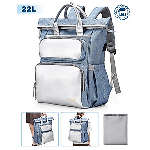 Diaper Bag Backpack, Large Baby Bag, Multi-Functional Travel Back Pack, Waterproof Maternity Nappy Bag Changing Bags with Insulated Pockets Stroller Straps