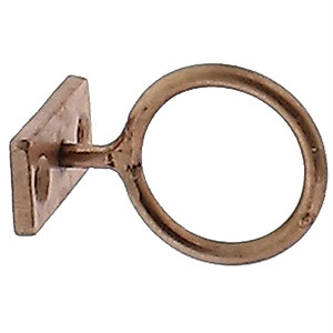 MY SWANKY HOME Set 4 Copper Metallic Metal Wall Ring Hooks | 2" Bracket Holder Fixture