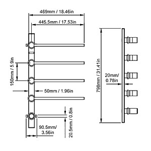 Towel Warming Rack, Stainless Steel Towel Warmer, 4-Bar Bathroom Towel Heater, Electric Heated Towel Racks for Kitchen/Apartment/Hotel