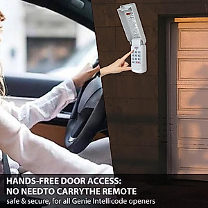 Wireless Garage Door Remote Opener Keyless Keypad Fits for Genie Intellicode Older Models GWKP, GWK-IC, ACSDG, ACSDA1