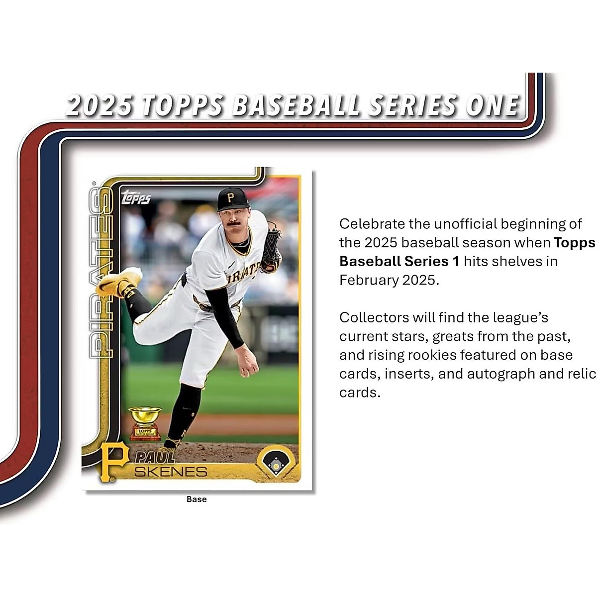Topps 2025 Series 1 Baseball Trading Card Hanger Box (59 Cards)