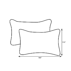 Pillow Perfect Outdoor/Indoor Lemon Tree Lumbar Pillows, 2 Count (Pack of 1), Yellow