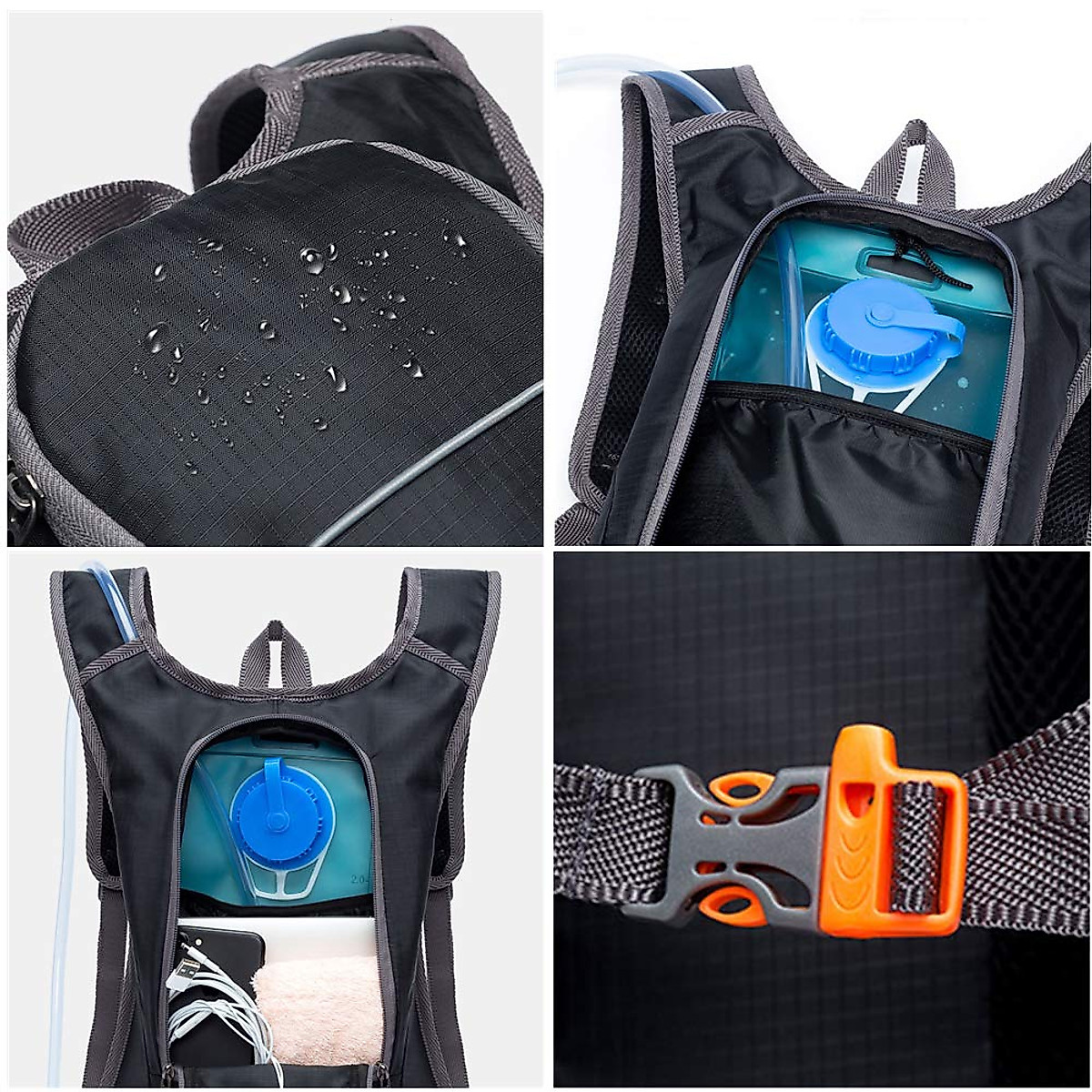 Hydration Backpack with 2L Water Bladder Sports Pack 8L Mini Cycling Daypack Pink