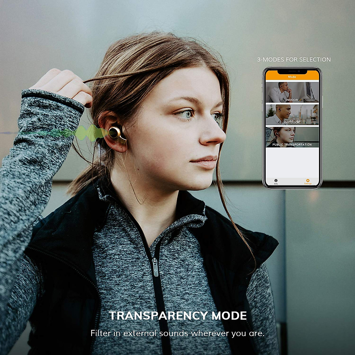 Jabees] Firefly Vintage Bluetooth Wireless Gaming Earbuds - Noise Cancelling Waterproof Headphones with 4 Mic for Call & Music - 40Hr Playtime with Charging Case, Low Latency, aptX, ENC(Black)