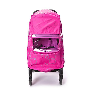 Wonder Living Stroller Rain Cover, Universal Stroller Weather Shield, Waterproof, Windproof Protection, Protect from Dust Snow (Pink)