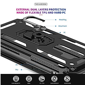 LeYi for Samsung Galaxy S9 Plus Case, Galaxy S9+ Case with [2 Pack] 3D Curved Screen Protector, [Military-Grade] Magnetic Ring Stand Protective Phone Case for Galaxy S9 Plus [NOT FIT S9], Black