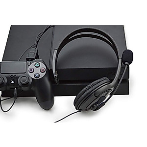 PS5 PS4 Unilateral Headset, 3.5mm Wired Online Gaming One Ear Headphone with Microphone for Playstation 5 4, PS4 Pro PS4 Slim Controller, Nintendo Switch, Laptop, Smartphone, Office Business