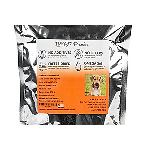 IMK9 Freeze Dried Salmon Dog Treats – High Value Training, High Protein, Natural Omega 3-6 Fish Oil – Wild Caught – 100% Pure Fish with Skin – Single Ingredient, Gluten, Grain Free – Made in The USA