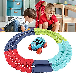 Race Track Playset Toy, Vehicle Track Playset Toy High Flexibility Free Twist for Home Use(46pcs)