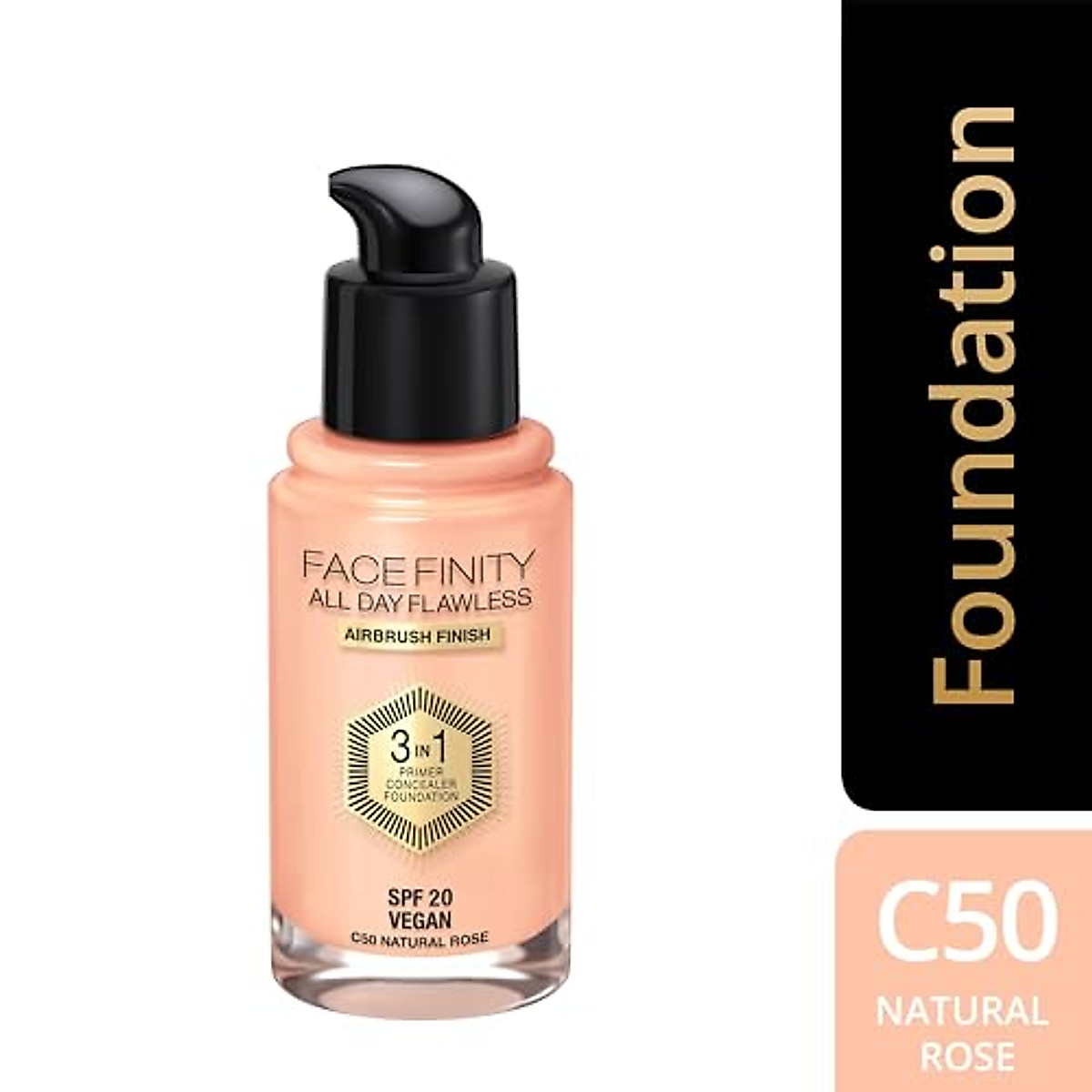 Max Factor Facefinity All Day Flawless 3 In 1 Foundation SPF 20, No. 50 Natural