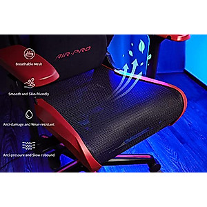 DXRacer Air Gaming Chair, Ultra-Breathable Mesh, 4D Armrests, Memory Foam Headrest, Magnetic Lumbar Support, Modular Design, Standard, Black and Red (Pro)