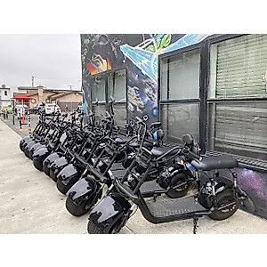 H4-Pro 2000W Electric Scooter Adult Citycoco 37.5mph One-Button Start Front and Rear Disc Brakes 60V 21.8Ah Removable Lithium Battery with Large Display