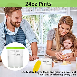 WSSJHYY Ninja creami pints and lids - 4 pack，24 oz NC500 NC501 Ice Cream Pint Cups fit for Ninja Delux Ice Cream Maker，Dishwasher Safe, BPA-Free, Leak Proof - four colors