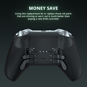 Avericht 13 in 1 Replacement Parts for Xbox Elite Series 2 Controller, 6 Swap Magnetic Thumbsticks, 4 Paddles, 2 D-Pads, 1 Adjustment Tool, Custom kit for Xbox One Elite Series 2 Accessories (Black)