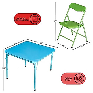 Heritage Kids 5Piece Table & Chair Set, Primary