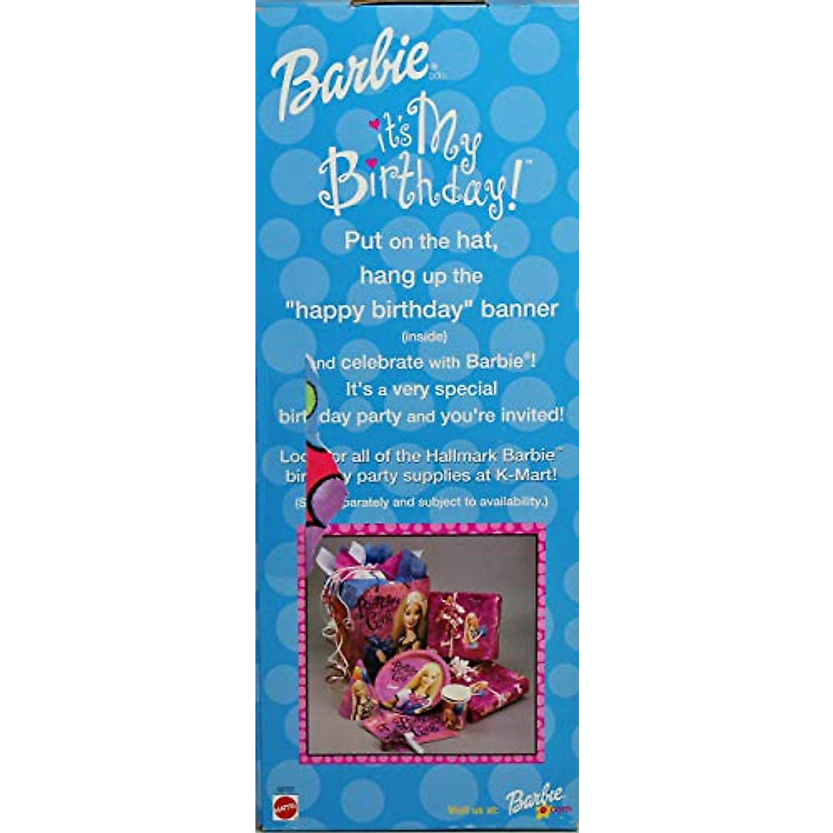 Barbie 50727 2001 Kmart It's My Birthday Blonde Doll