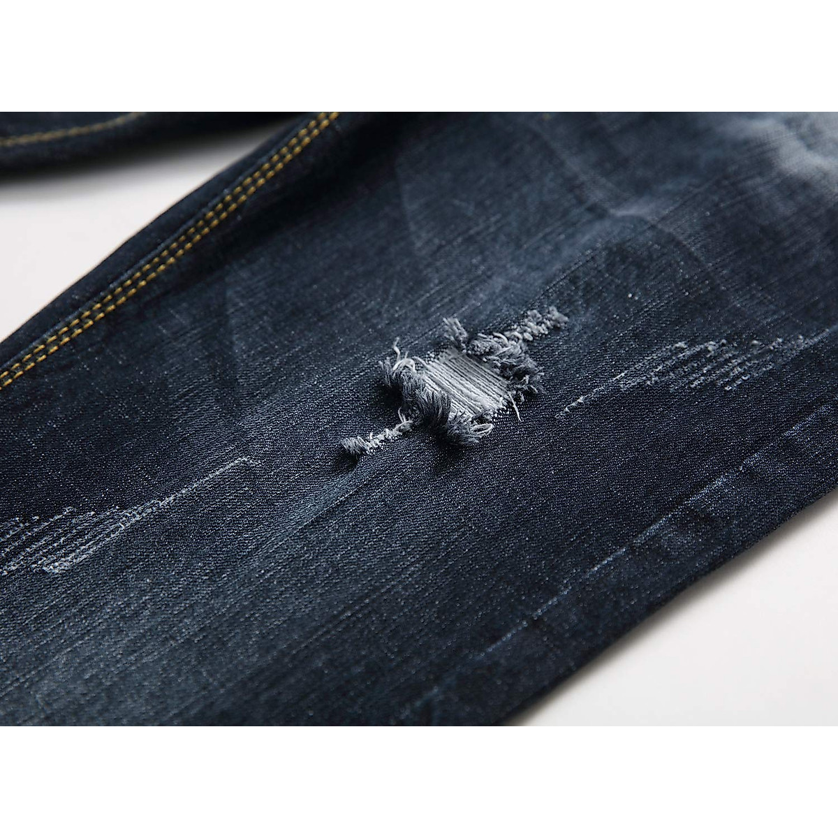 Men's Fashion Skinny Fit Ripped Distressed Stretch Comfy Washed Denim Jeans,553,36