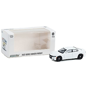 Greenlight 43002-N Hot Pursuit - 2022 Dodge Charger Pursuit Police Cruiser- White 1:64 Scale Diecast