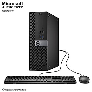 Dell Optiplex 7040 Business SFF Computer Small Tower PC (Intel Core i5-6500, 16GB Ram, 256GB SSD, DVD-RW, WiFi) Win 10 Pro (Renewed)