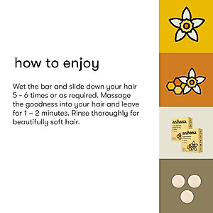 ANIHANA Conditioner Bar for Regular Normal Hair Clean Purifying Natural Healthy Look and Shine Paraben Free Manuka Honey and Almond 2.1 oz