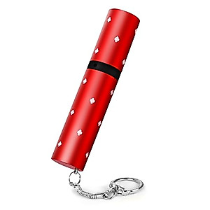 Lipstick Stun Gun for Women - Guard Dog Security Elektra Stun Gun for Self Defense, Maximum Voltage, 100 Lumen Flashlight with Keychain and Wall Charger (Red)