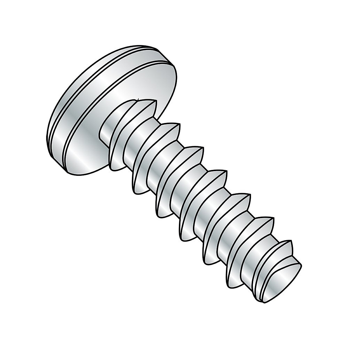 Small Parts 0305LPP Steel Thread Rolling Screw for Plastic, Zinc Plated, Pan Head, Phillips Drive, #3-24 Thread Size, 5/16" Length (Pack of 100)