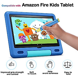 TM Kids Stylus Pens for Amazon Fire Tablet, Crayon Pencil Stylus for Touch Screen, Toddler Stylus for iPhone iPad Air Mini Pro, Amazon Fire HD Kids Pro Tablet, Leapfrog Epic LeapPad (2 Pack)