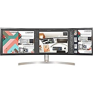 LG 49'' 49BL95C-WY IPS Dual QHD UltraWide™ Curved Monitor (5120x1440) with HDR10, USB Type-C™, 10W Speakers, & PBP, 3PBP / Dual Controller