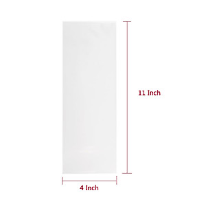 Volanic 100PCS Clear Treat Bags 4X11 Inches OPP Cello Cellophane Flat Bag With Colorful Twist Ties For Wedding Gift Candy Cookie Bakery Dessert Wrap