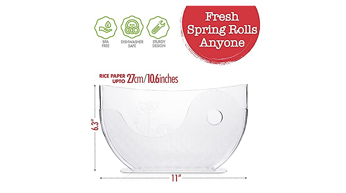 Rice Paper Water Bowl for Easy Spring Rolls - 2 Pack