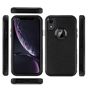 Co-Goldguard for iPhone XR Case, [Shockproof] [Dropproof] Heavy Duty Protection Case ，3 in 1 Non-Slip case for Apple iPhone XR, Black