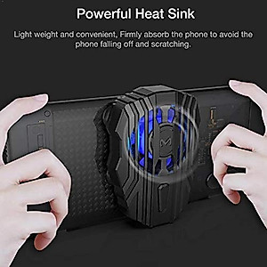 TOTOU Portable Phone Cooler Silent Phone Radiator Pubg Controller Handle Led Light Cooling Fan