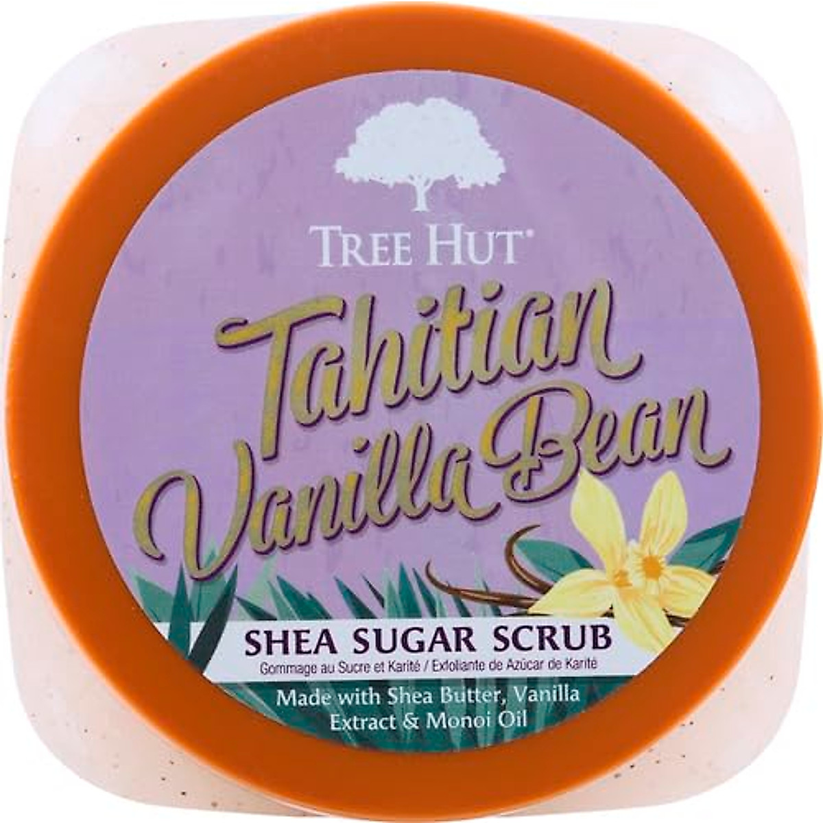 Tree Hut Tahitian Vanilla Bean Shea Exfoliating Sugar Scrub, Tahitian Vanilla Bean, 18 Oz