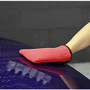 SGCB 1PCS Fine Grade Moya Clay Bar Mitt, Premium Surface Prep Mitt Finish Easy Detail Quick Remove Car Automotive Wash Mitt Clay Eraser Mitt Glove Fast Clean for Bonded Contamination Smooth Car Paint