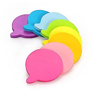 Bubble Shape Sticky Notes 8 Color Bright Colorful Sticky Pad 75 Sheets/Pad Self-Sticky Note Pads