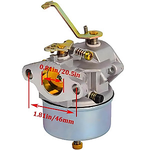 632230 Carburetor + 30727 Air Filter/Spark Plug for Tecumseh 5 HP 6 HP 632272 631828 631067 631067A H30 H50 H60 HH60 HH70 Engines 4 Cycle Engine Carb