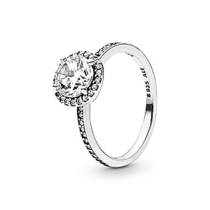 PANDORA Classic Elegance Ring, Sterling Silver, Clear Cubic Zirconia, Size 8.5