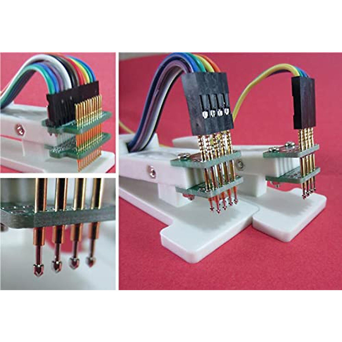Dykbkiss Test Burning Fixture Pitch 1.27mm Test Stand PCB Clip pogo pin Debug Download Program Burn 3PIN 4P 5P 6P 7P 8P 9P 10P 11P 12P Programming Burning Clip (1.27mm Single Row, 5PIN)