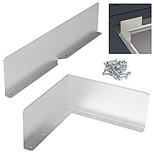 2 Pcs Gutter Valley Splash Guards,Rain Gutter Valley Roofing Gutter Guards, Diverter Roof Rain Diverter for House Shingle Roofs Corner (2)