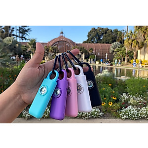 Sassy Lady Siren - The Original Personal Safety Alarm for Women, Men, Children, & Elderly – Up to 130db Self Defense Siren, Flashing Strobe Light, with Carabiner. Baby Purple 1 Unit